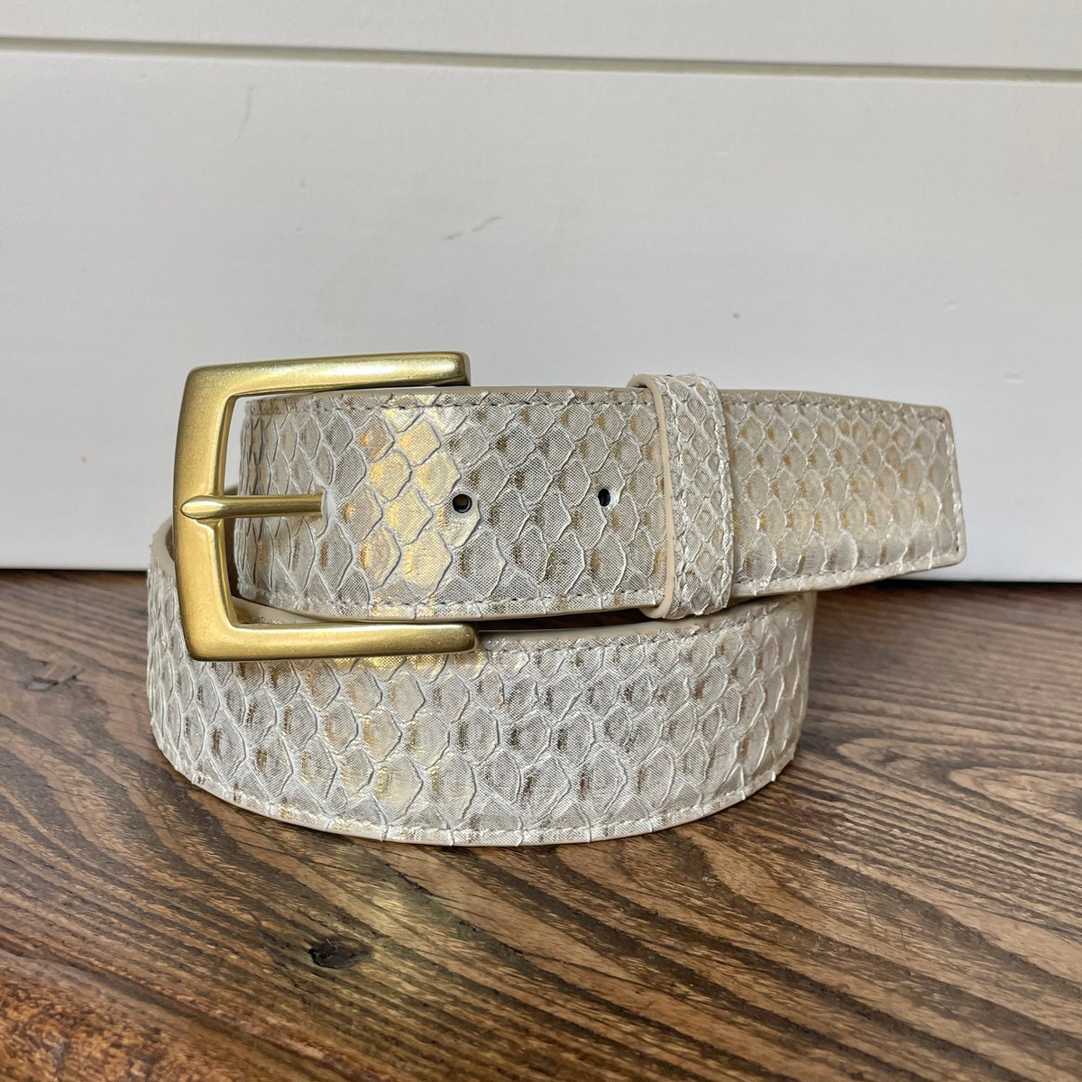 Full Skin Belt, Metallic Gold Python – Blair's Belts
