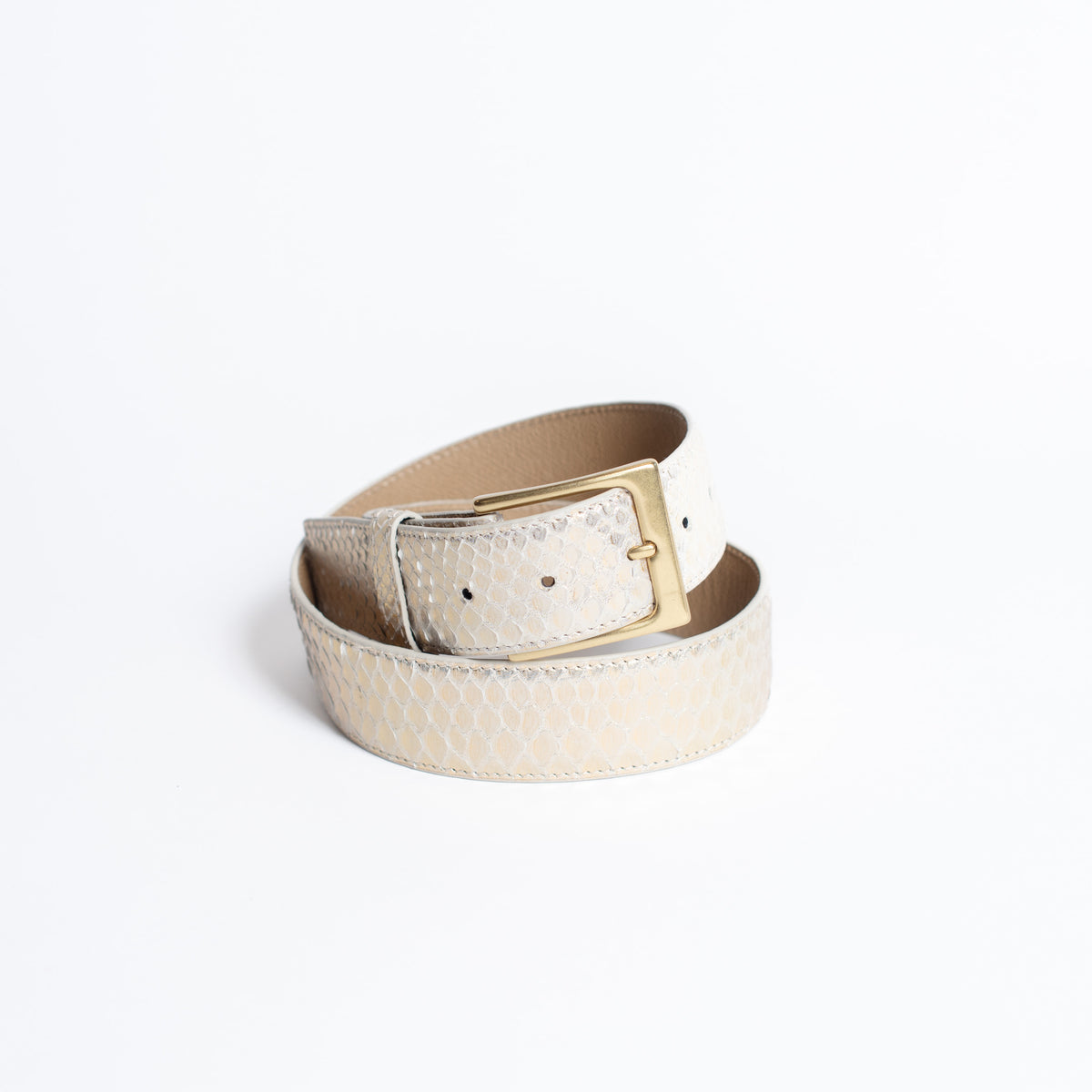 Full Skin Belt, Metallic Gold Python – Blair's Belts