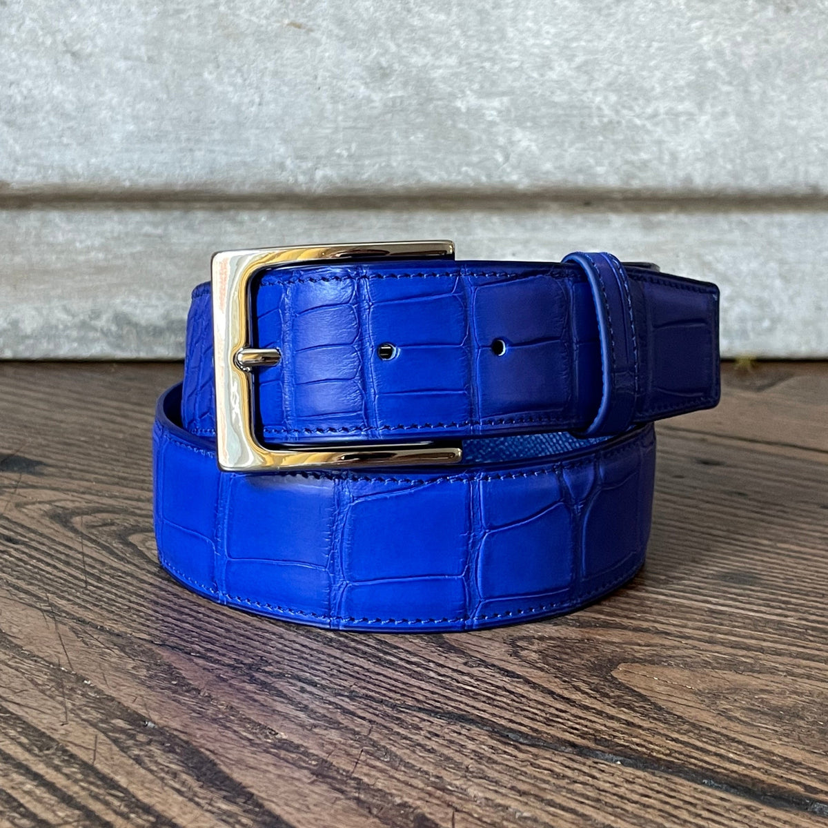 The Candler, Cobalt Matte Alligator – Blair's Belts